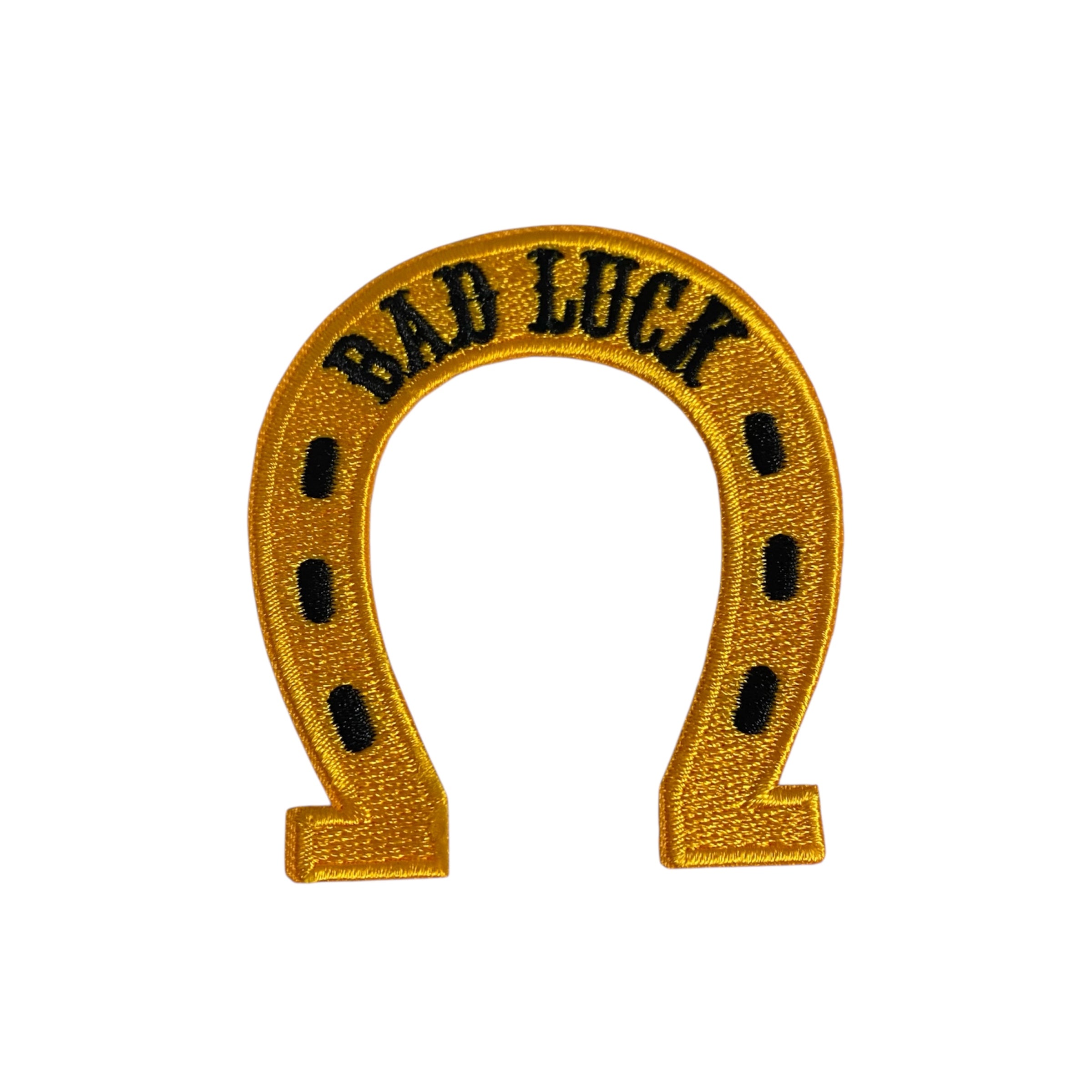 Bad Luck Horseshoe Iron On Patch – Minimum Mouse