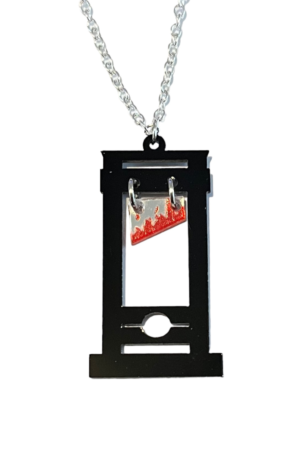 Bloody Guillotine Pendant Necklace y2k 90s Quirky Alt Goth Mini French ...