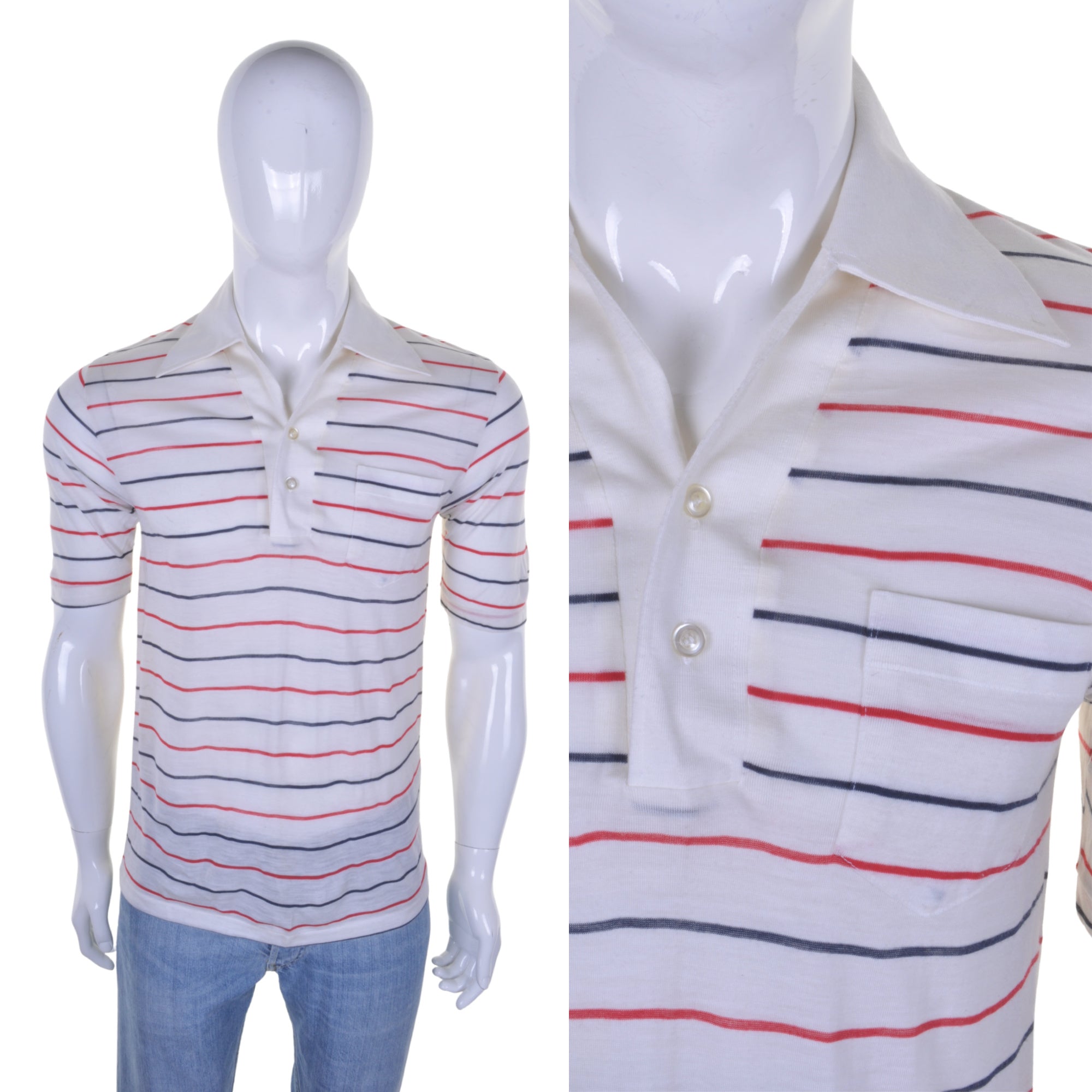 70s Dagger Collar Polo Shirt S – Minimum Mouse