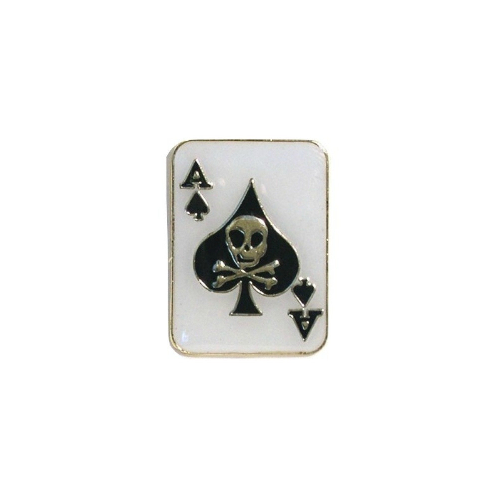 Ace Of Spades Enamel Lapel Pin Badge/Brooch Rockabilly Biker Heavy ...