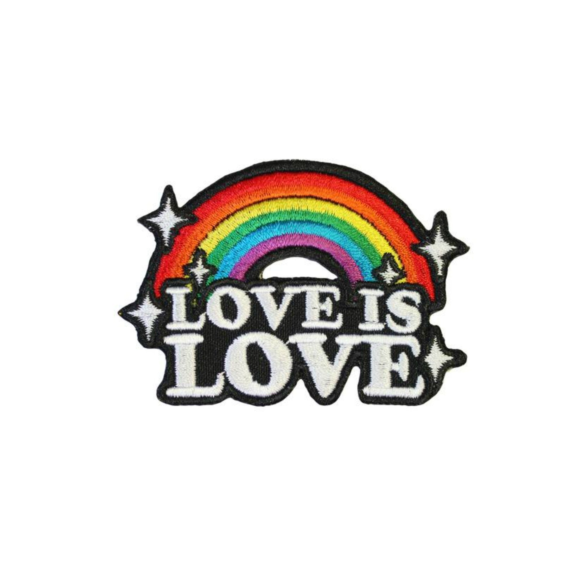 Love Is Love LGBT Rainbow Iron On Patch Gay Queer LGBTQIA Applique ...