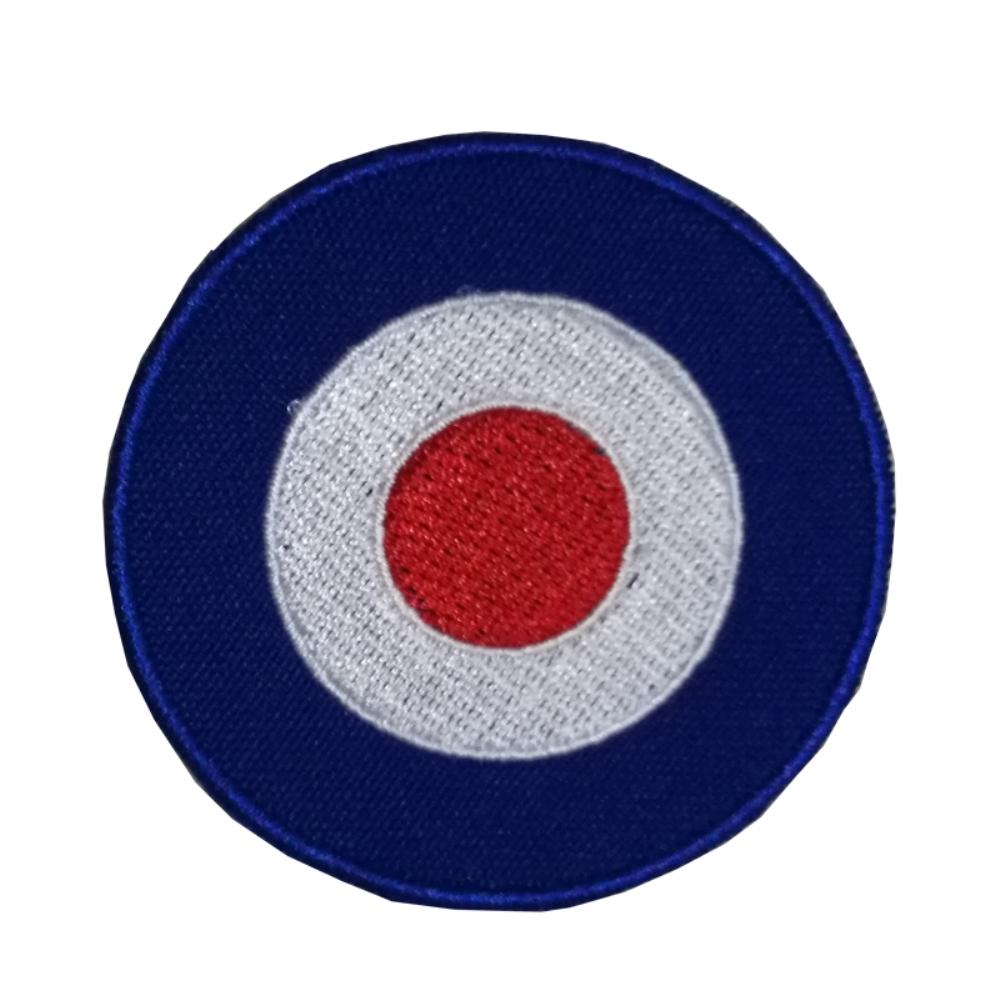 Mod Traget Embroidered Iron On Patch Red/White/Blue Scooter RAF Roundel ...