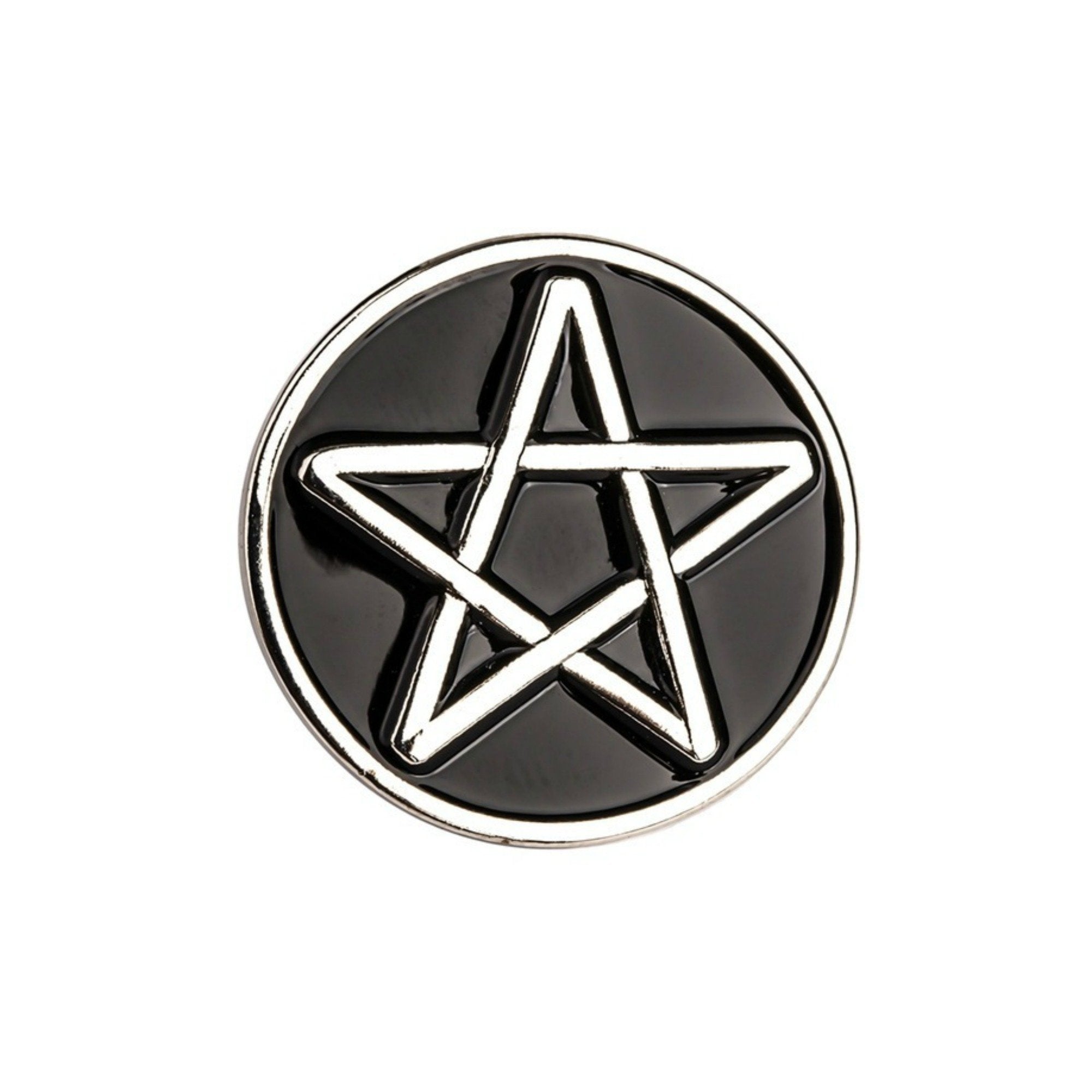 Pentagram Enamel Lapel Pin Badge Brooch Satanic Star Witchy Goth Pagan ...